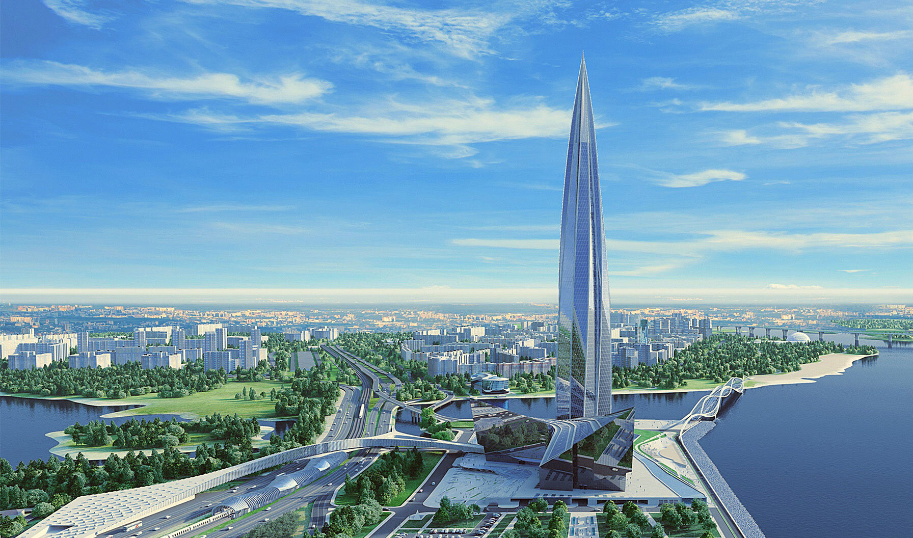 Lakhta center le plus haut gratte-ciel de Saint-Pétersbourg et de Russie